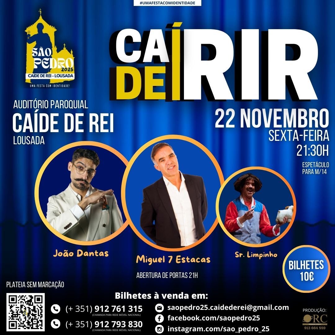 “Caí’ de Rir” leva comediantes a Caíde de Rei - Jornal TVS